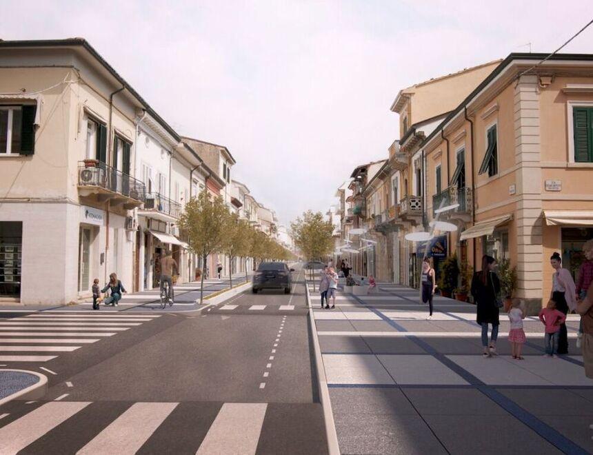 Viareggio, ecco la nuova via Mazzini: sarà a misura di pedoni e bici ...