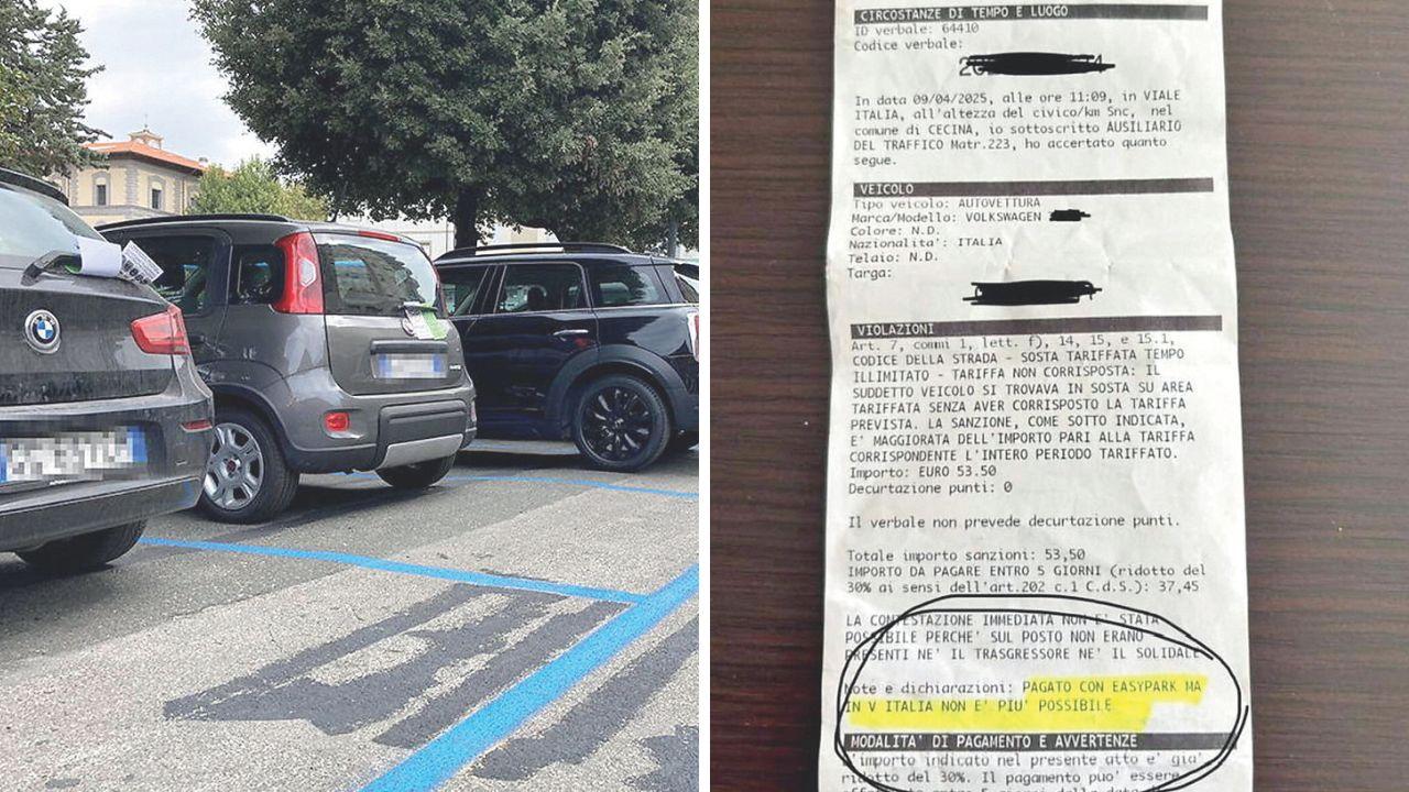 Cecina, paga il Parcheggio con App EasyPark ma prende la Multa - Il Tirreno