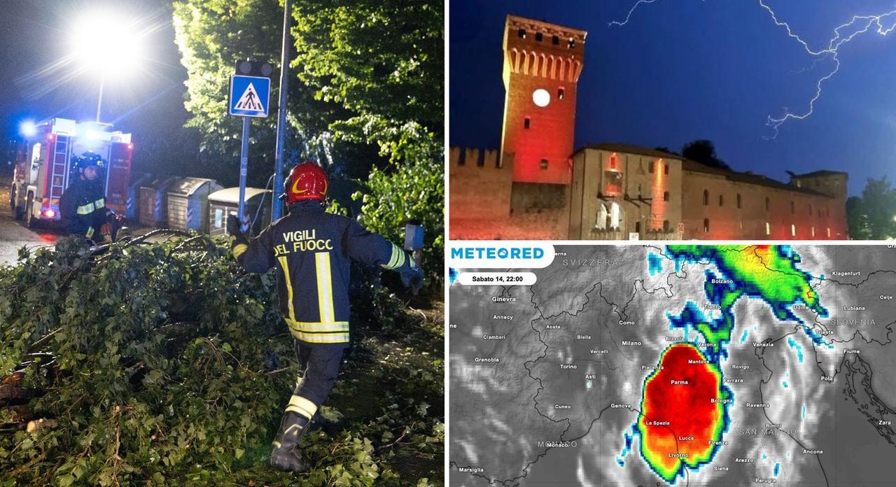 Maltempo, a Modena forte temporale: alberi caduti, strade bloccate ...
