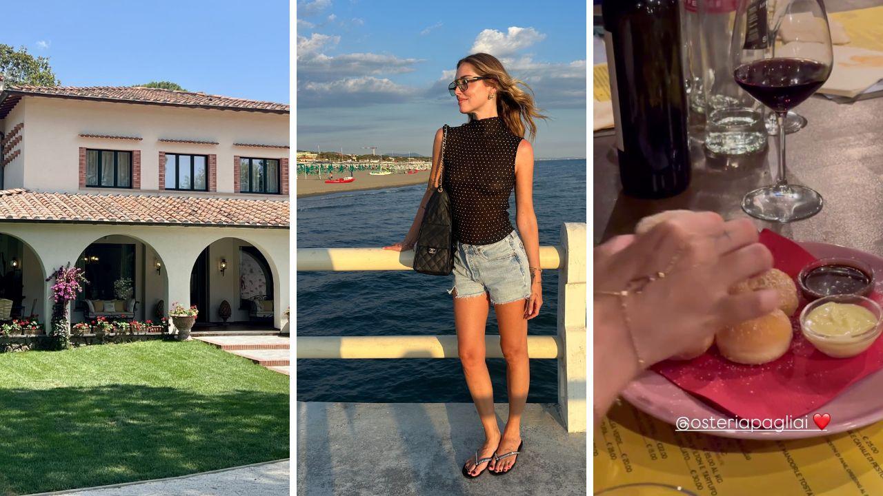 Chiara Ferragni in Versilia: la cena nell'osteria del cuore e il ...