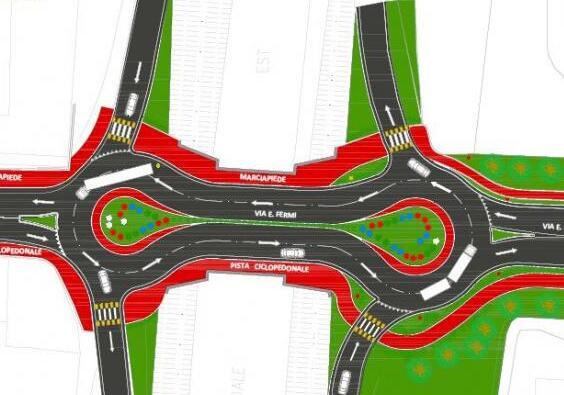 Quattro mesi di lavori in via Fermi per realizzare la nuova rotonda ...
