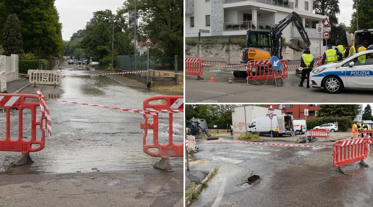 Guasto alla rete idrica a Modena, via Cannizzaro allagata all’incrocio ...