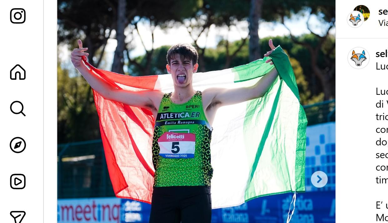 Reggio Emilia, Luca Bonini a 16 anni è campione italiano dei 300 metri ...