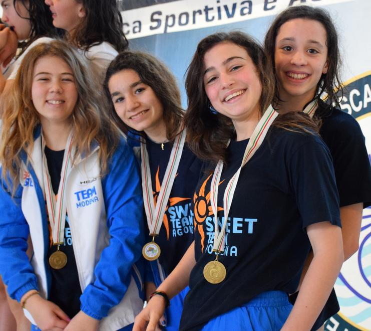 Sweet Team, staffetta d'oro e record italiano Gazzetta di Modena