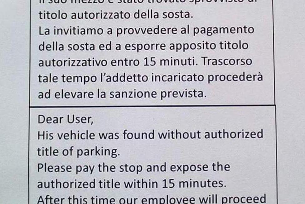 In Versilia i parchimetri tradotti in inglese maccheronico - Il Tirreno