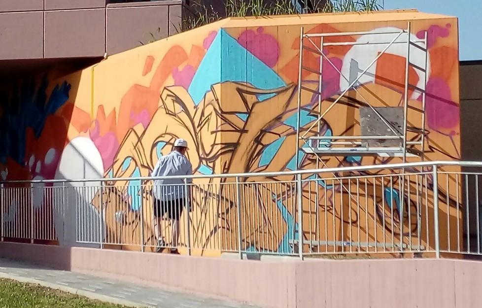 Il mega graffito all’ex tribunale - Il Tirreno