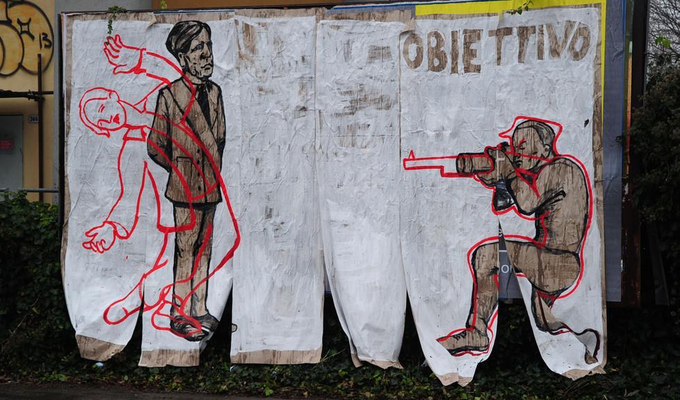 Eccidio, la Digos distrugge un’opera di street art - Gazzetta di Modena