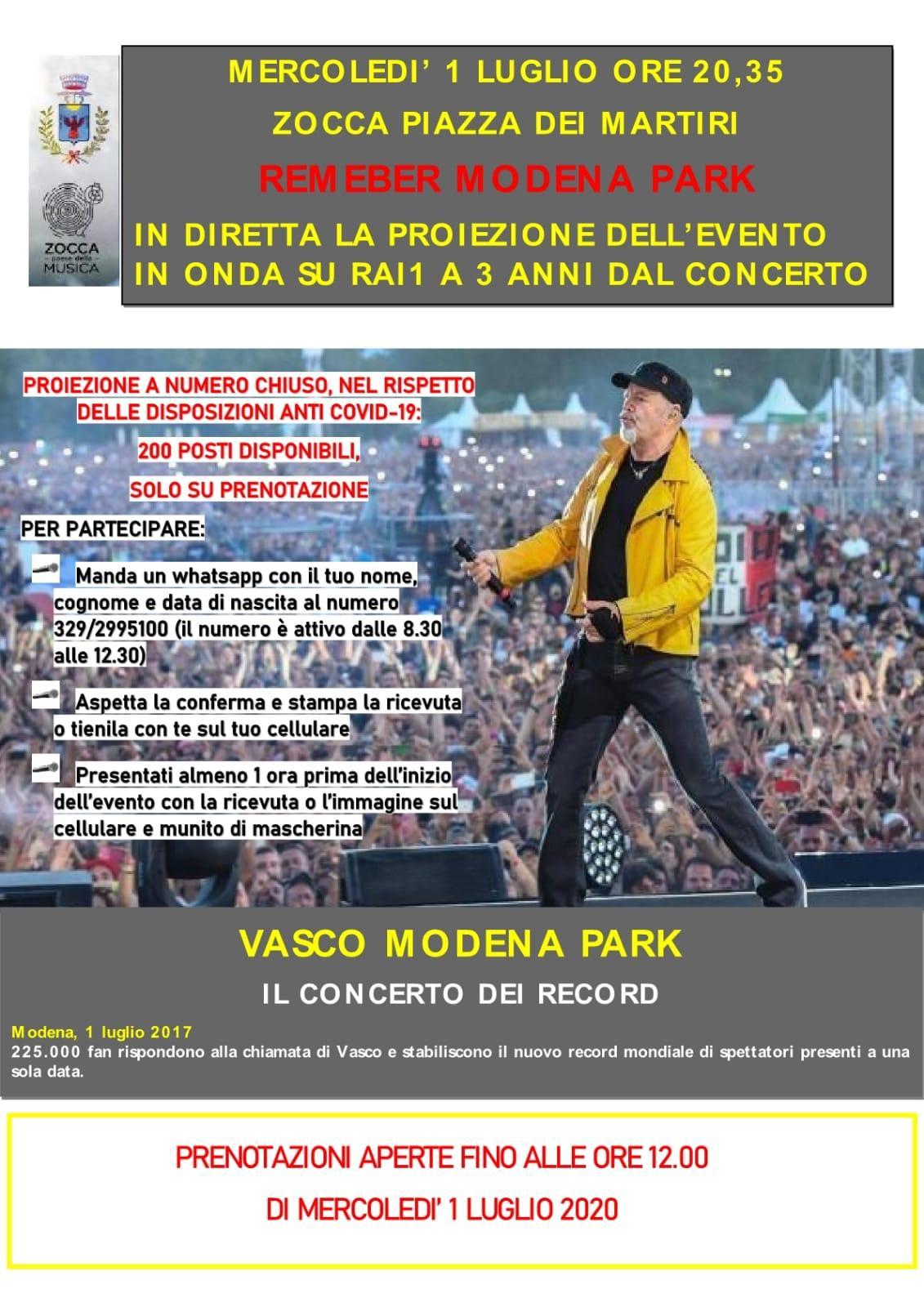 La tempesta perfetta a Zocca: maxi schermo per Modena park in piazza ...