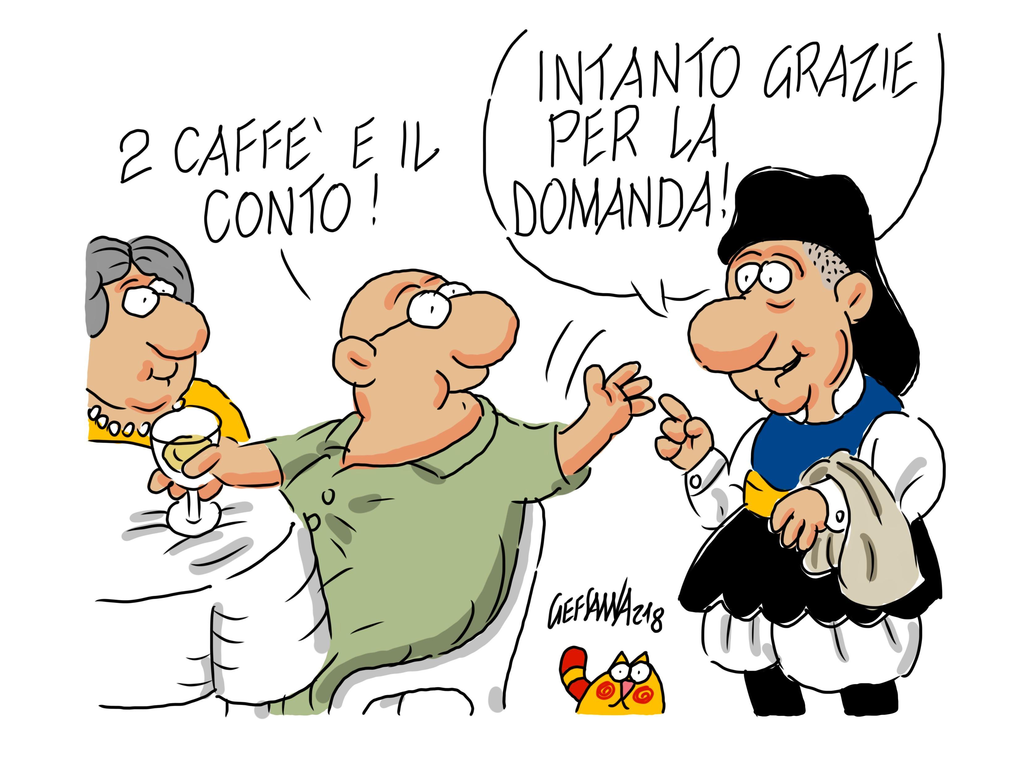 La vignetta di Gef: camerieri in abiti sardi, l'assessore prepara il ...
