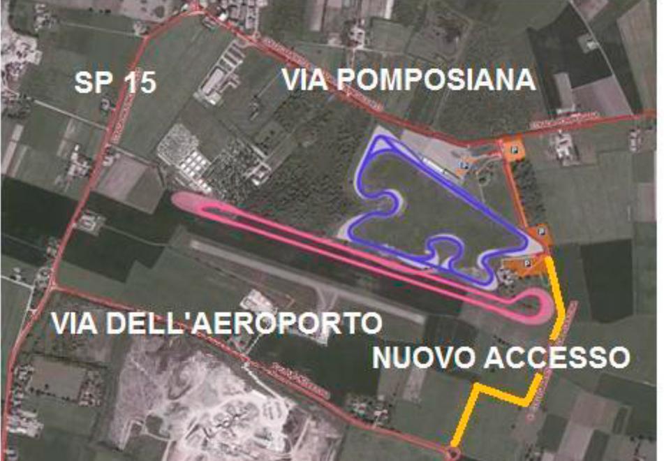 Nuova strada per arrivare all’impianto dell'autodromo di Modena ...